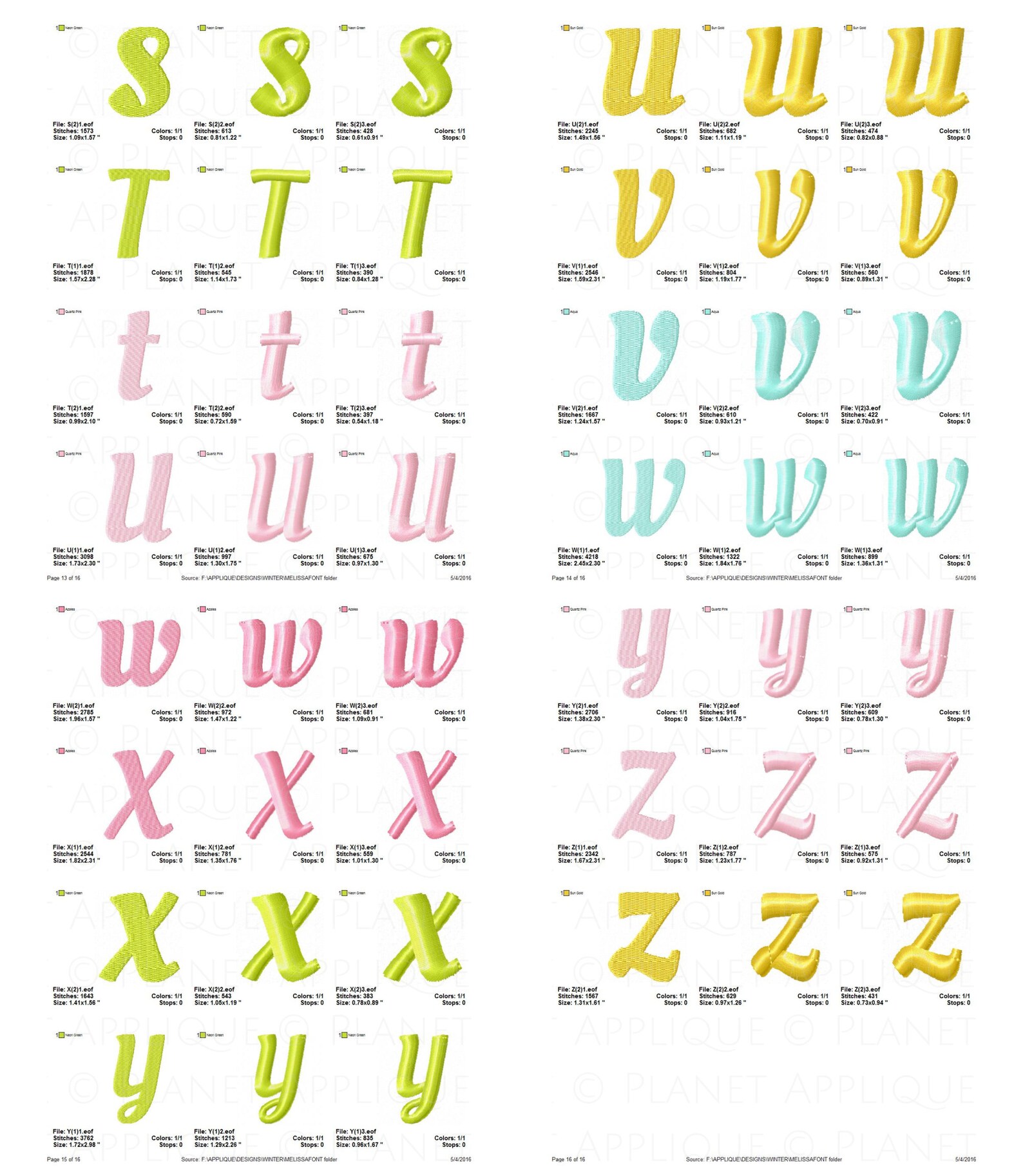 Melissa Script Monogram Font Alphabet Machine Embroidery - Etsy