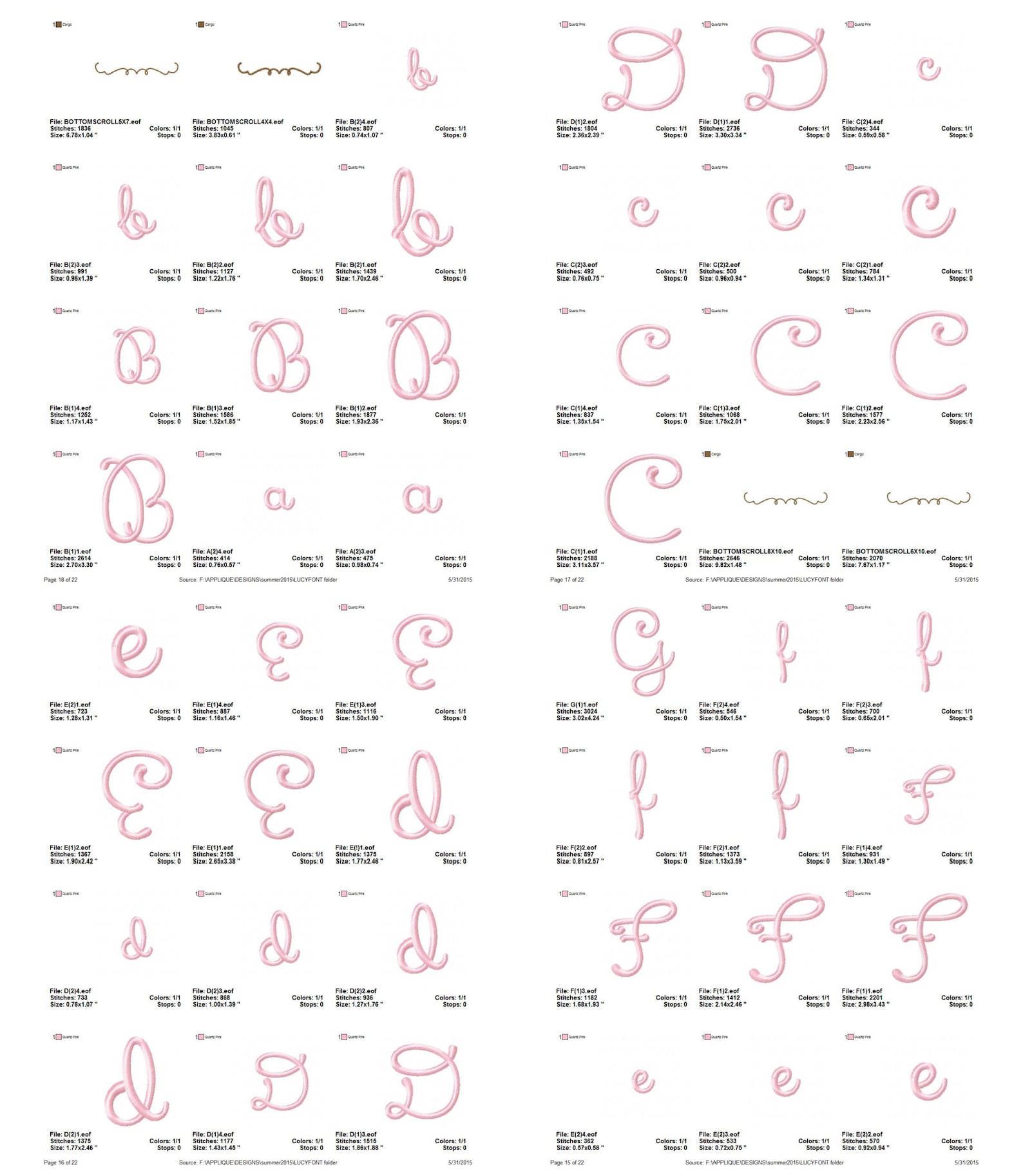 Lucy Monogram Cursive Script Alphabet Font Machine Embroidery - Etsy