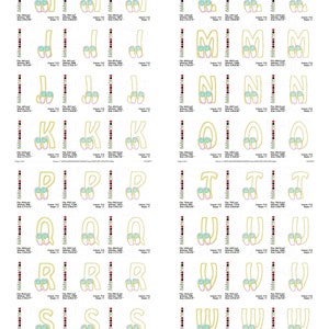 Sand Castle 2 Applique Alphabet Monogram Font Machine Embroidery Design ...