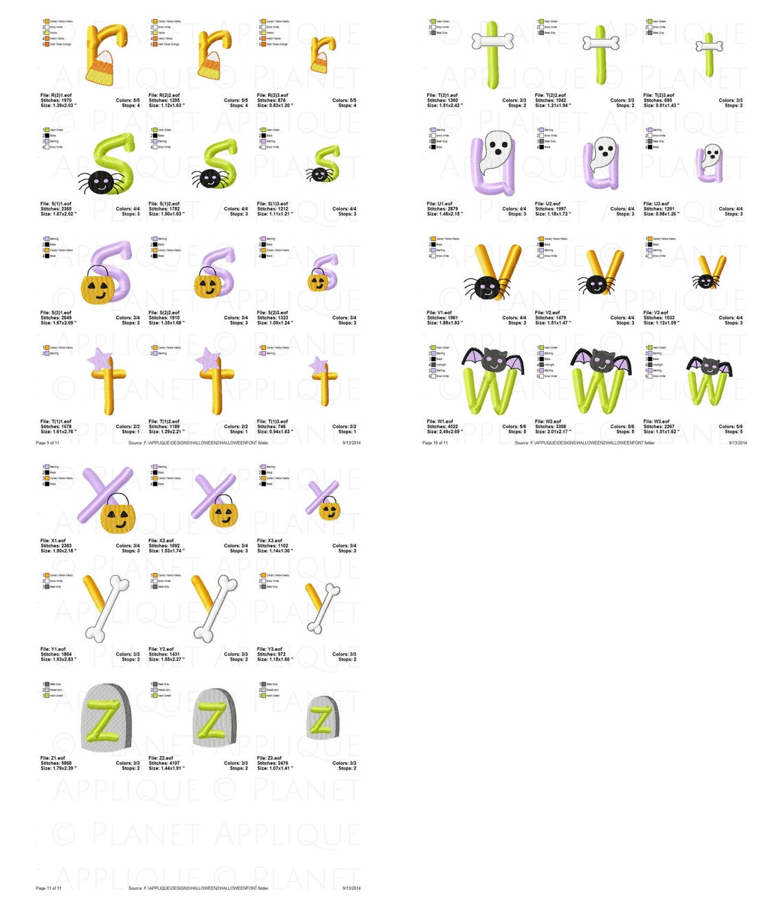 Halloween Alphabet Monogram Font Machine Embroidery Designs - Etsy