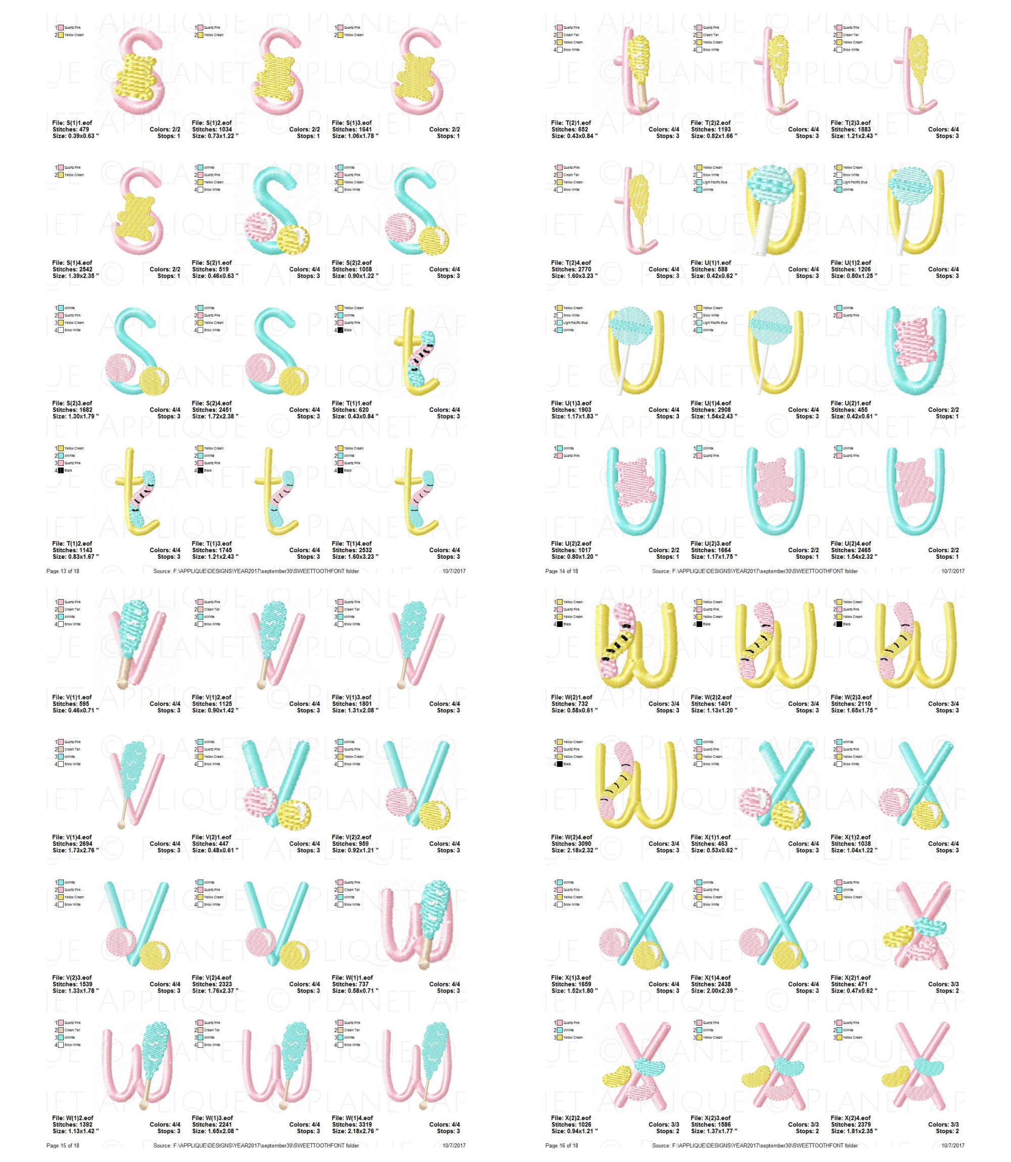 Sweet Tooth Monogram Font Machine Embroidery Alphabet Design - Etsy