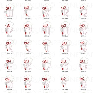 Lil Baker Applique Alphabet Monogram Font Machine Embroidery Design for ...