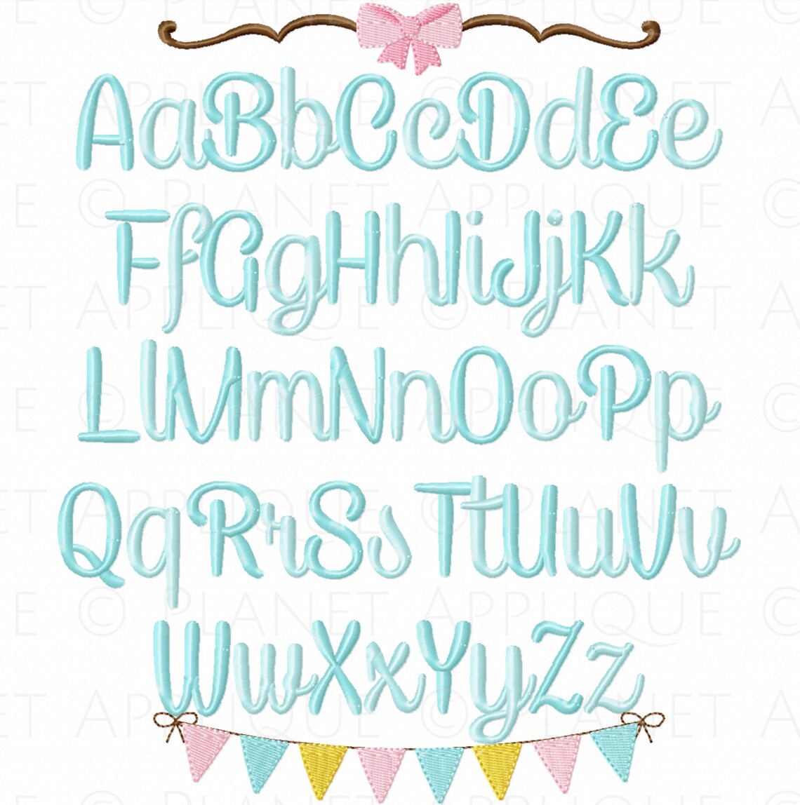 Madeline Cursive Script Monogram Font Machine Embroidery - Etsy