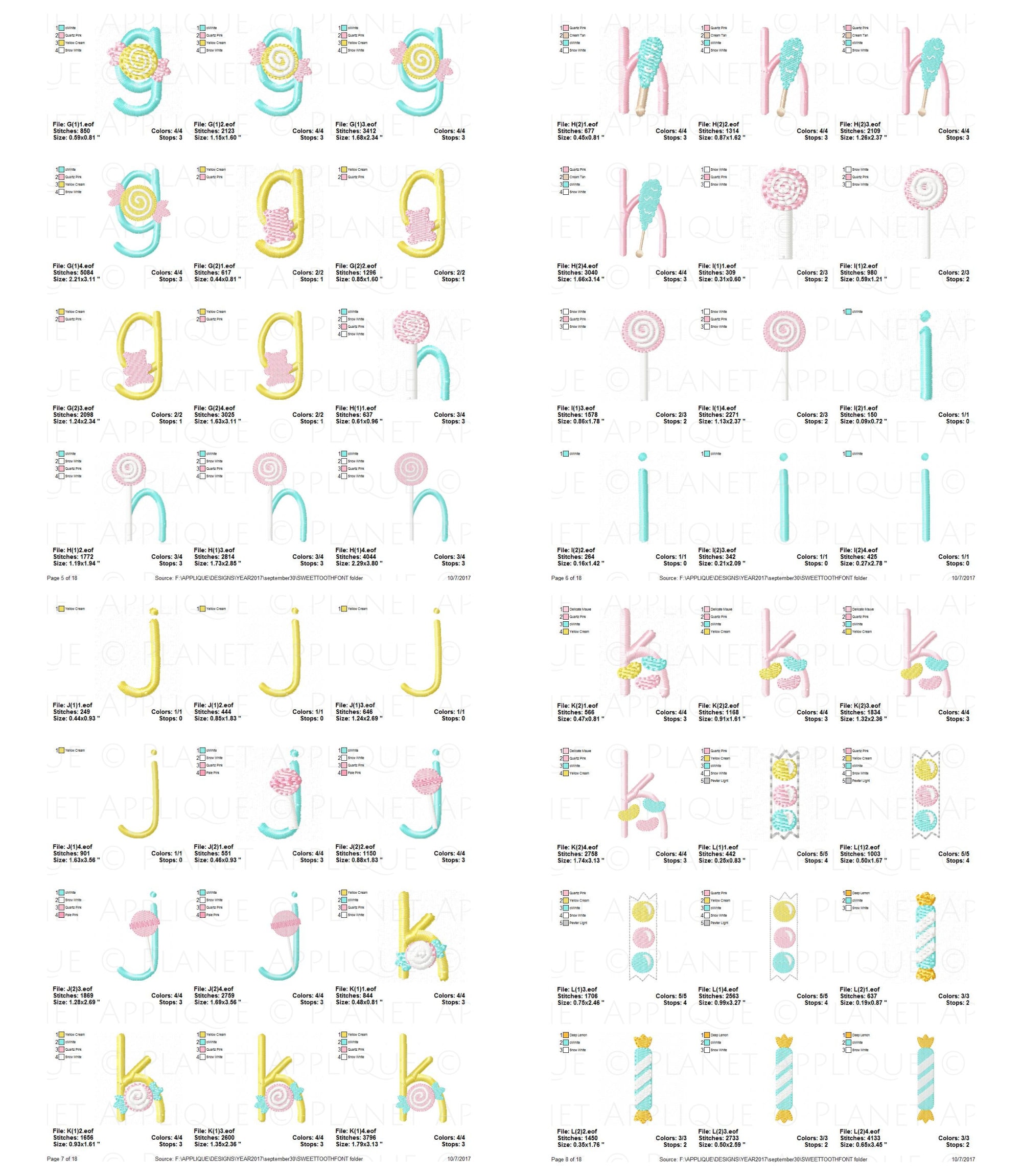 Sweet Tooth Monogram Font Machine Embroidery Alphabet Design - Etsy