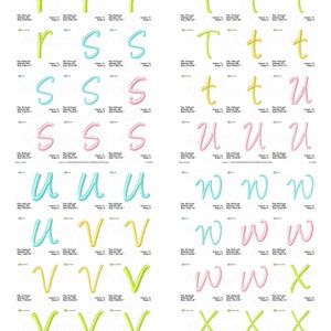 Bella Font Script Cursive Monogram Font Alphabet Machine Embroidery ...