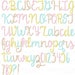 Lauren Cursive Script Monogram Font Alphabet Machine Embroidery Designs ...