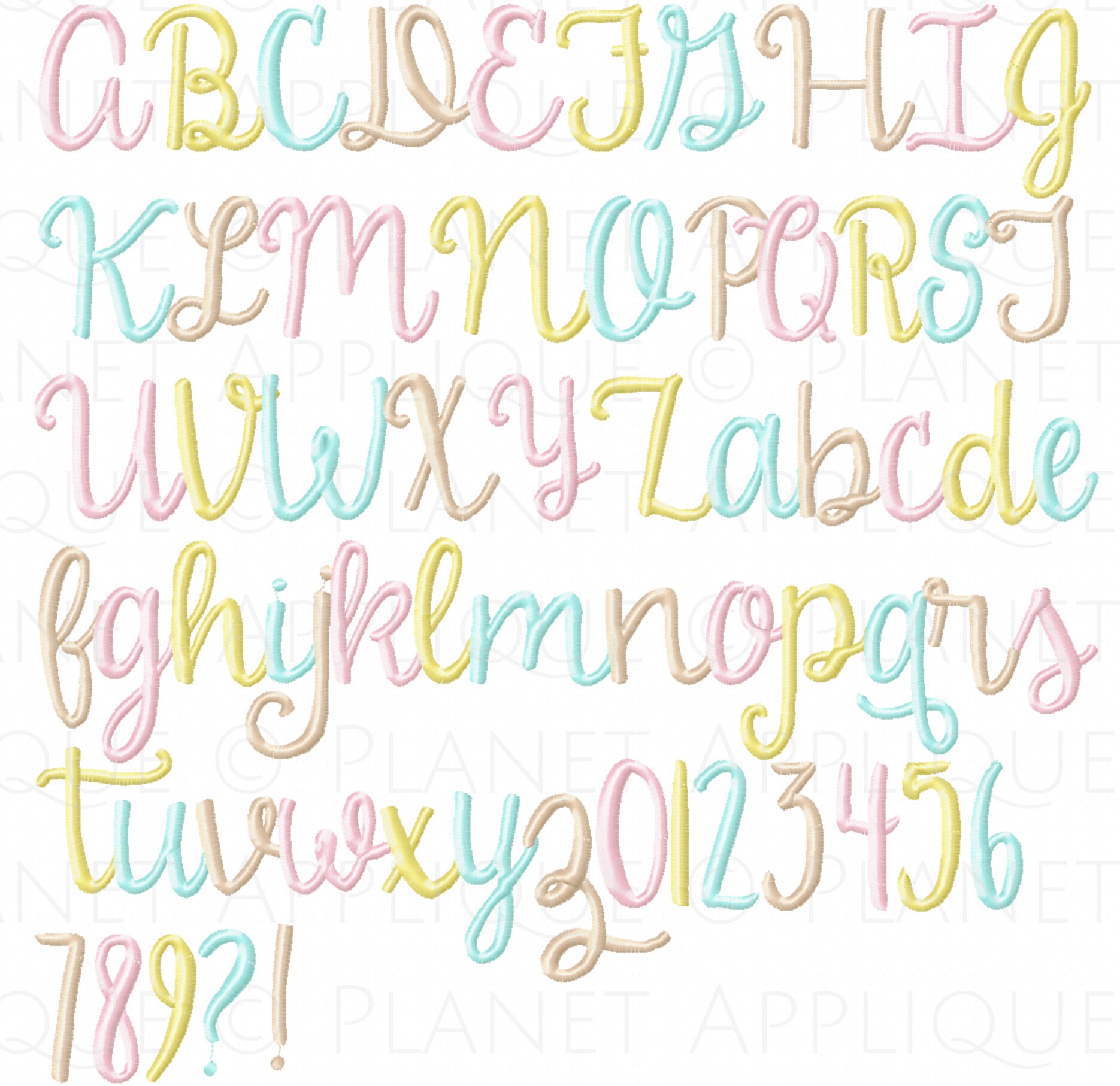 Lauren Cursive Script Monogram Font Alphabet Machine - Etsy
