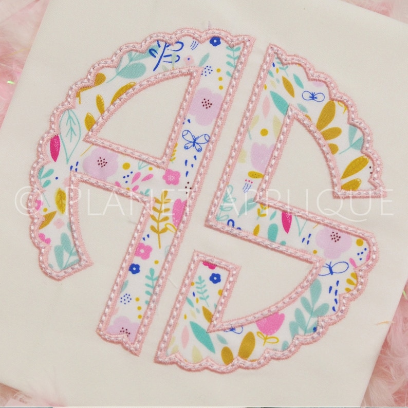 Scallop Monogram Font Machine Embroidery Designs - Etsy
