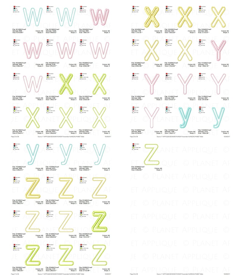 Jared Plain Letter Applique Alphabet Monogram Font Machine | Etsy UK