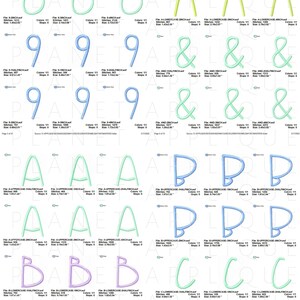 Heidi Script Monogram Font Alphabet Machine Embroidery Designs Birthday ...