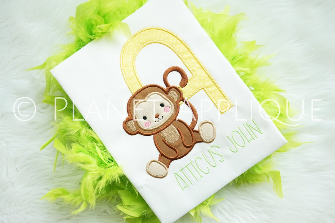 Monkey Business Monogram Font Machine Embroidery Designs - Etsy
