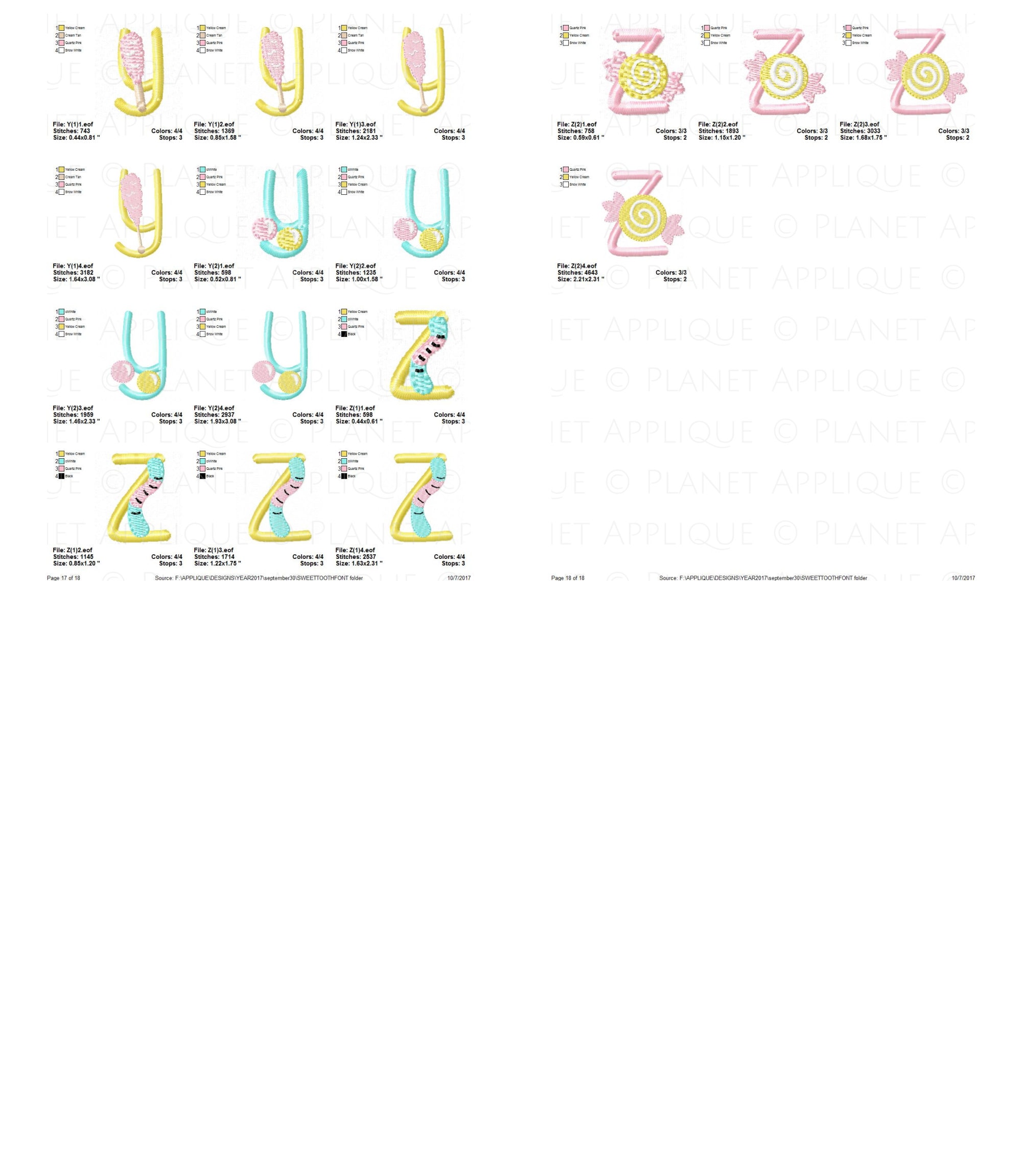 Sweet Tooth Monogram Font Machine Embroidery Alphabet Design - Etsy