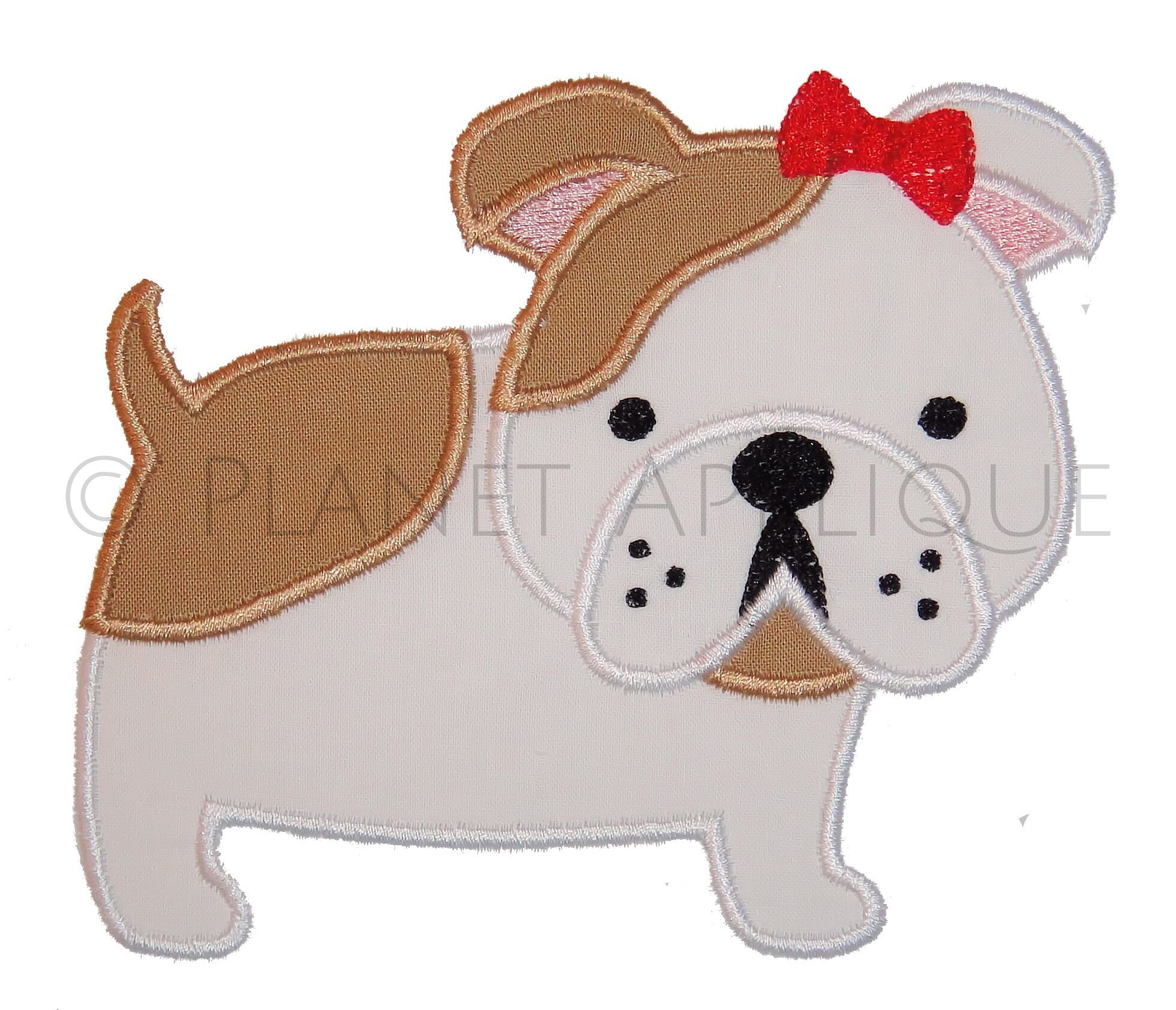 Bulldog Applique Machine Embroidery Design Puppy Dog Mascot - Etsy