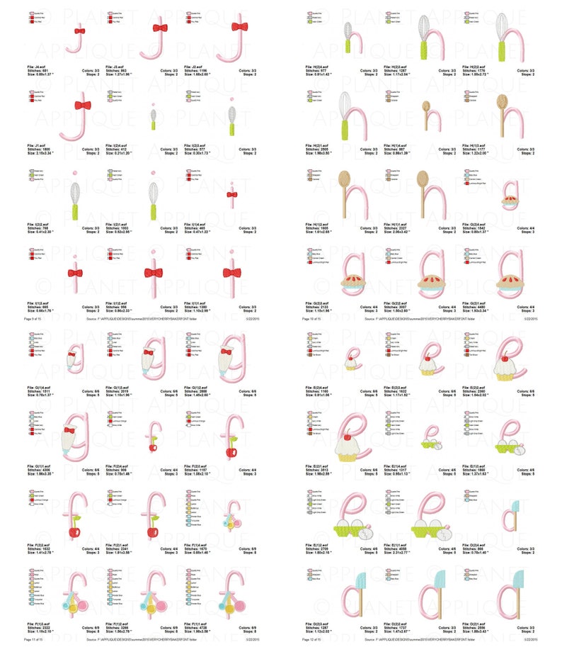 Very Cherry Baker Monogram Font Alphabet Machine Embroidery Design - Etsy