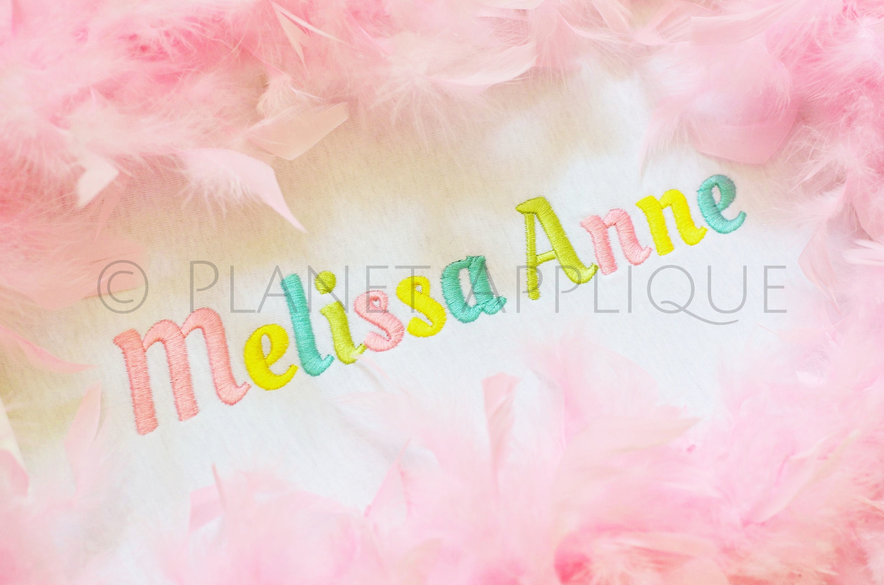 Melissa Script Monogram Font Alphabet Machine Embroidery - Etsy