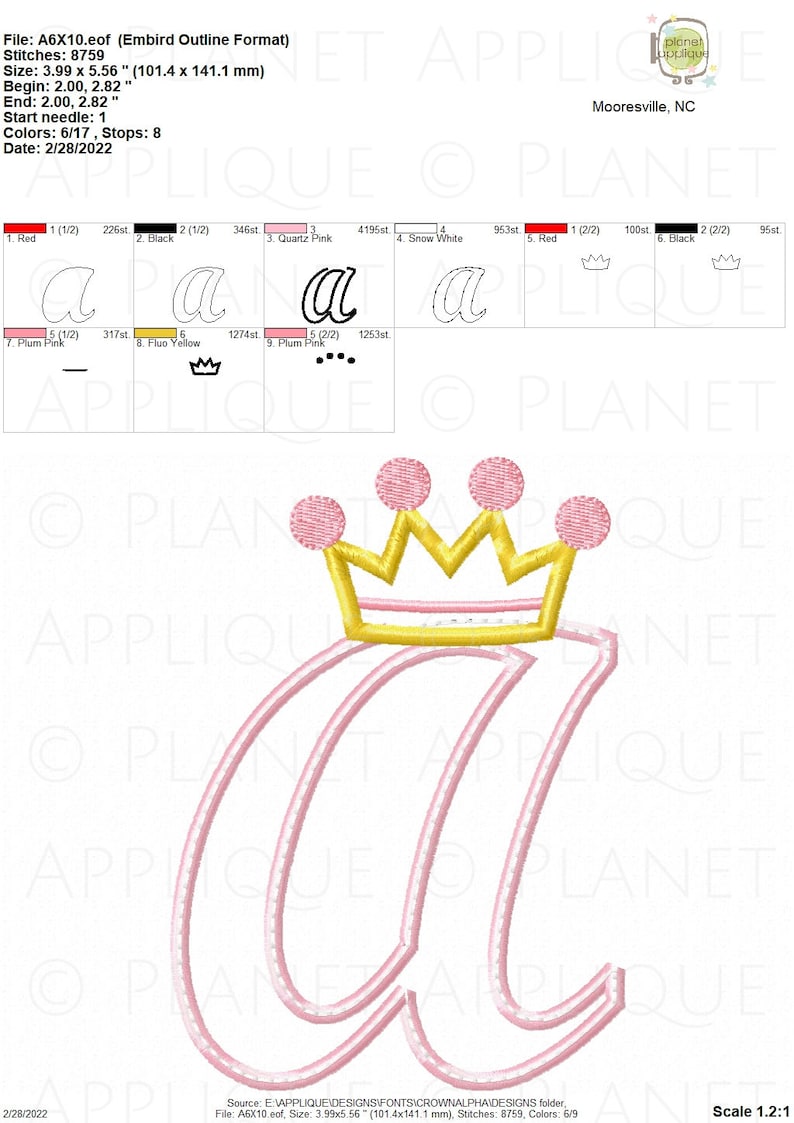 Princess Crown Cursive Script Applique Alphabet Monogram Font - Etsy