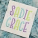 Sadie Monogram Font Alphabet Machine Embroidery Design Plain ...