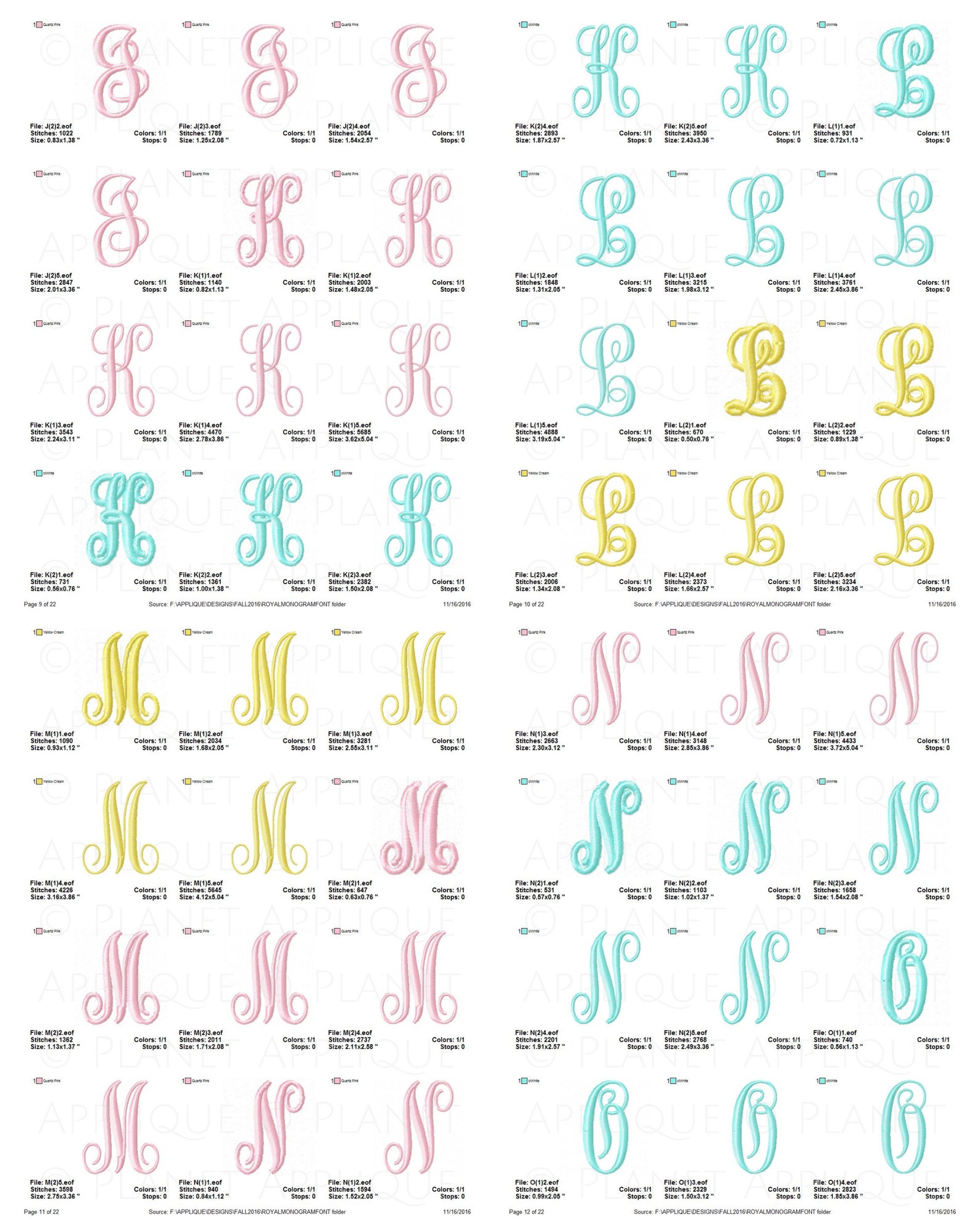 Royal Cursive Script Fancy Three Letter Monogram Font Machine - Etsy