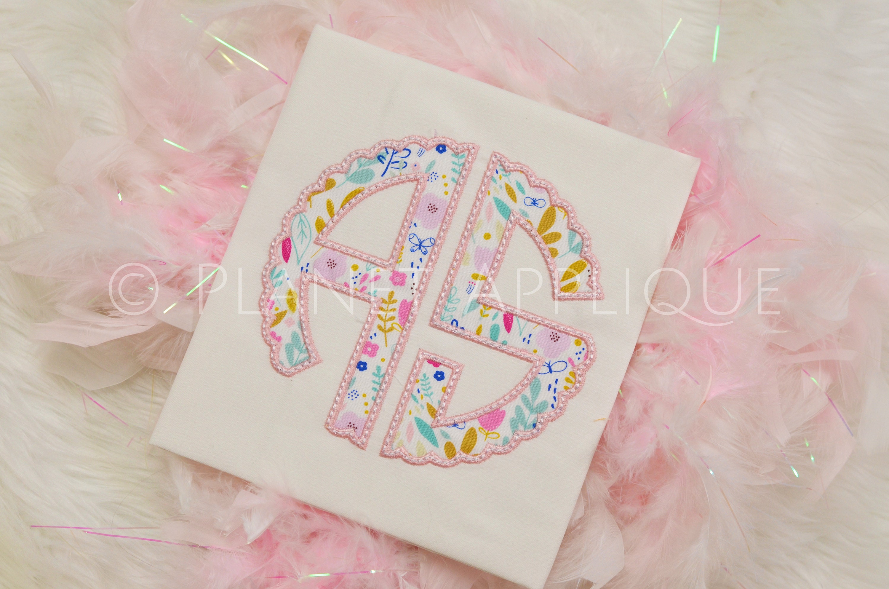 Scallop Monogram Font Machine Embroidery Designs - Etsy