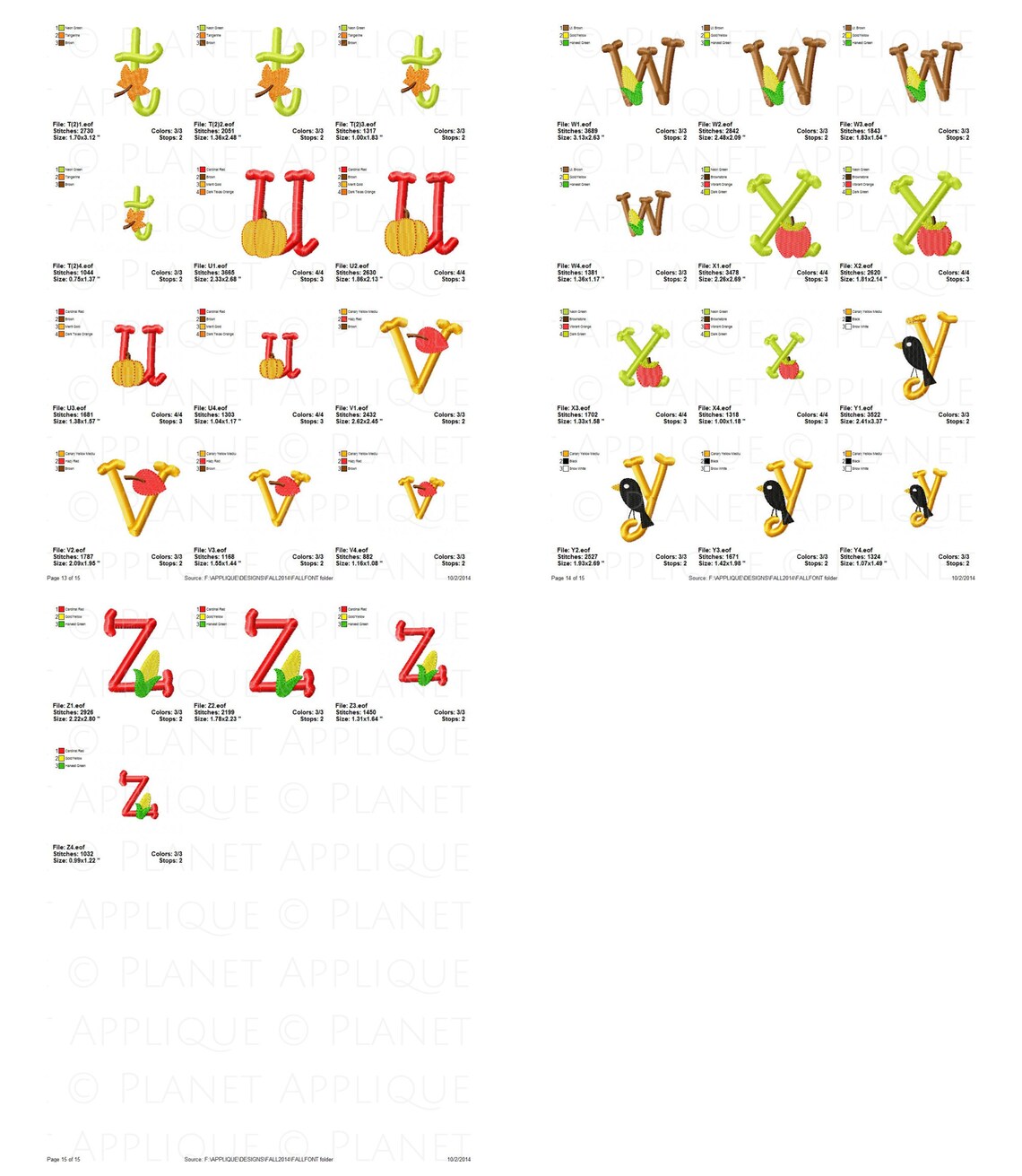 Fall Alphabet Monogram Font Machine Embroidery Designs - Etsy