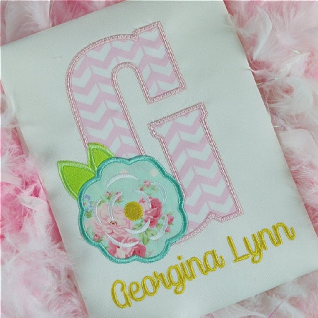 Rose Monogram Font Machine Embroidery Designs - Etsy