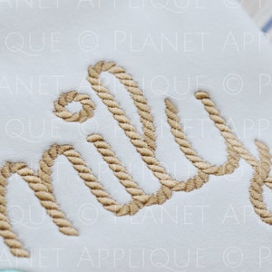 Rope Script Monogram Font Alphabet Machine Embroidery Designs Nautical ...