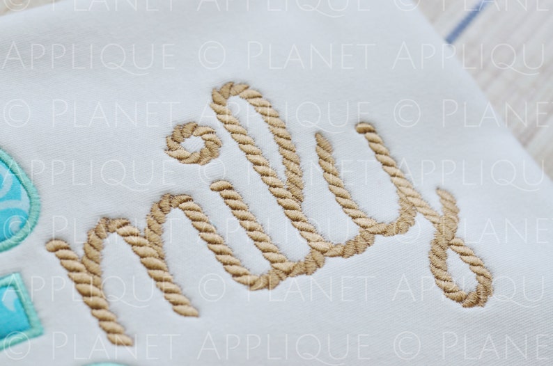 Rope Script Monogram Font Alphabet Machine Embroidery Designs - Etsy
