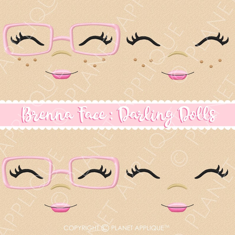 In the Hoop Bundle 10 Faces for Darling Cloth Rag Doll - Etsy