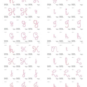 Lucy Monogram Cursive Script Alphabet Font Machine Embroidery Designs ...