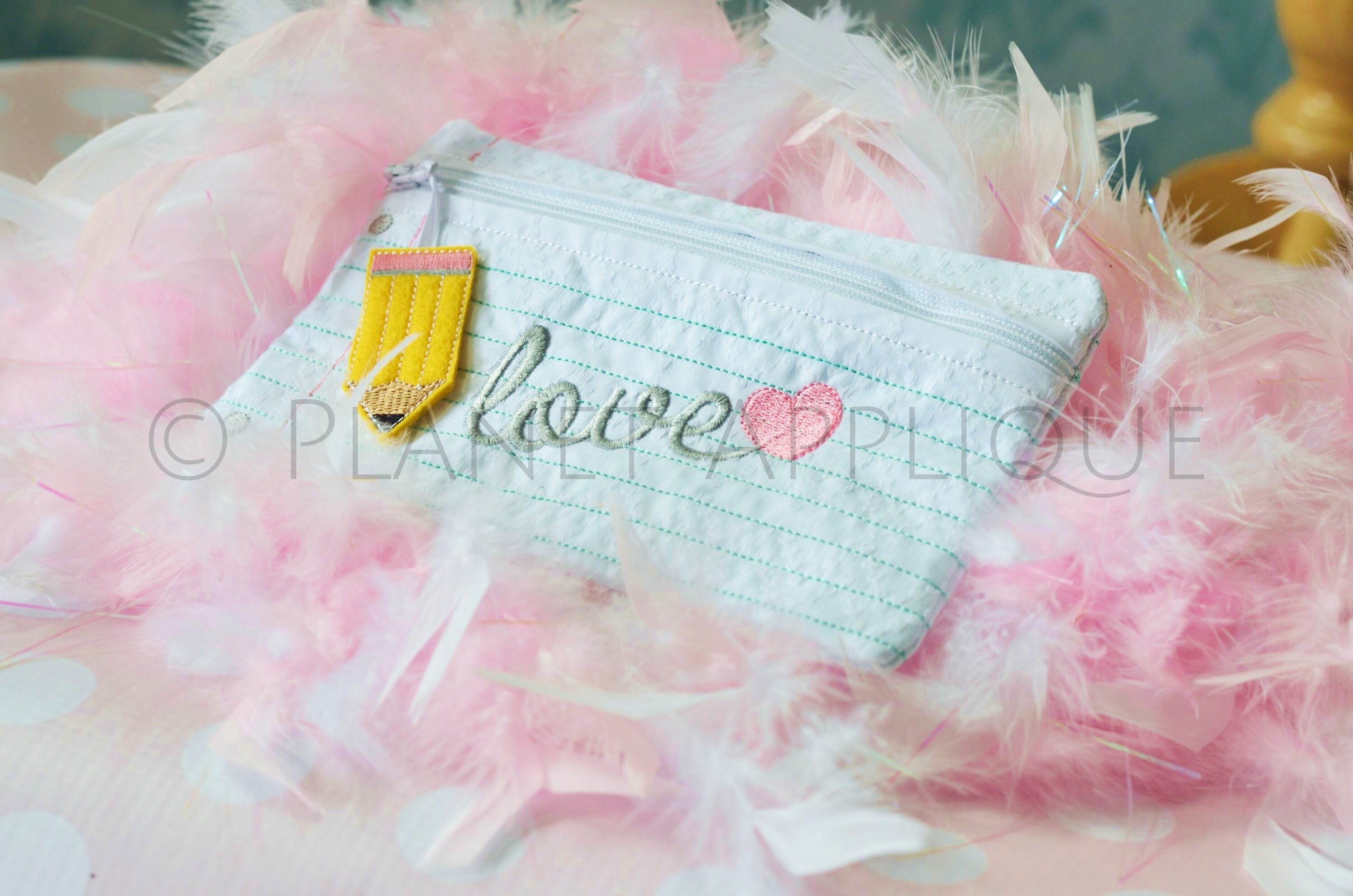 In the Hoop Notebook Paper Zippered Pencil Pouch School Design for ...