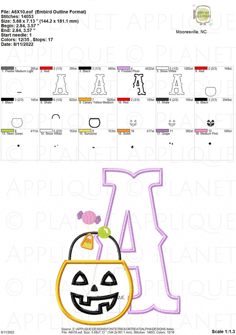 Trick or Treat 2 Applique Alphabet Halloween Monogram Font - Etsy