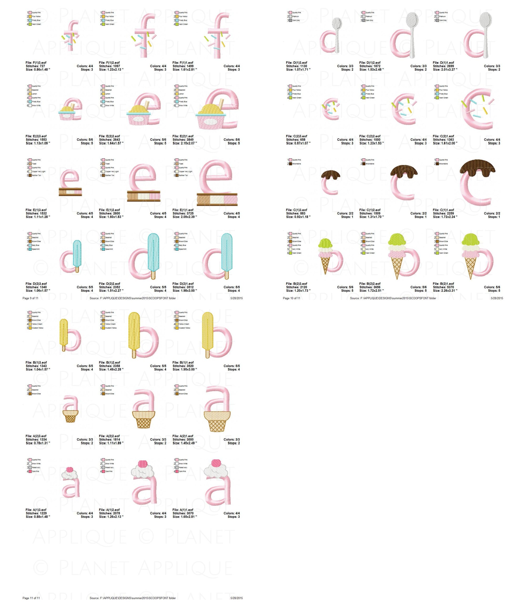 Ice Cream Scoops Alphabet Monogram Font Machine Embroidery Designs - Etsy