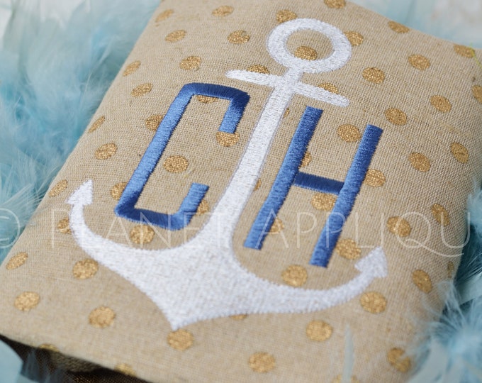 Rope Script Monogram Font Alphabet Machine Embroidery Designs Nautical ...