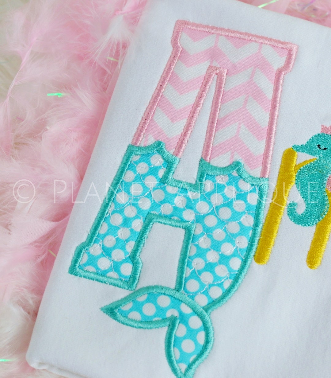 Mermaid 2 Applique Alphabet Machine Embroidery Designs Under the Sea - Etsy