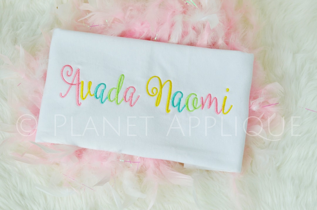 Avada Alphabet Monogram Font Machine Embroidery Design Cursive Script ...