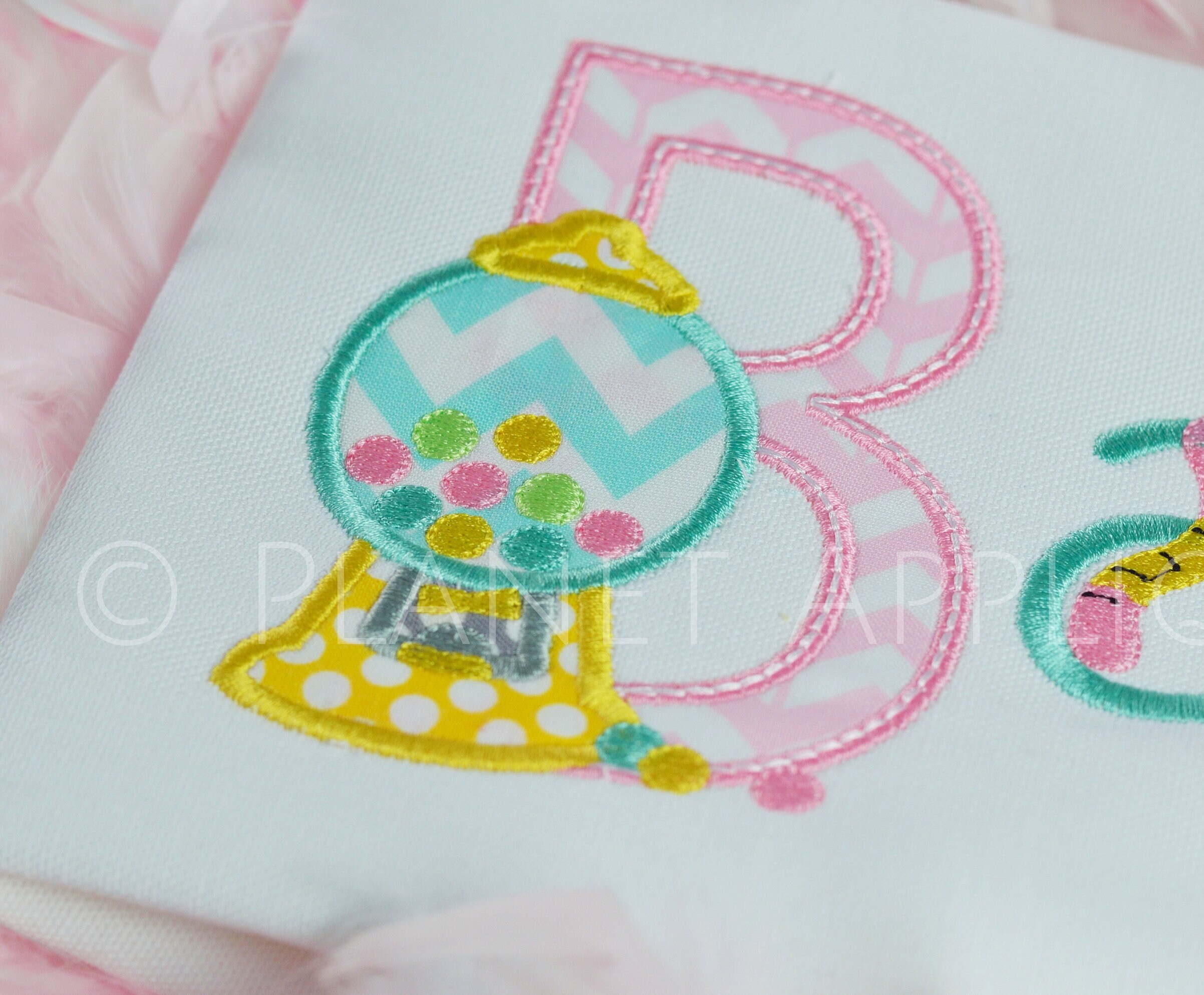 Gumball Applique Alphabet Monogram Font Machine Embroidery - Etsy