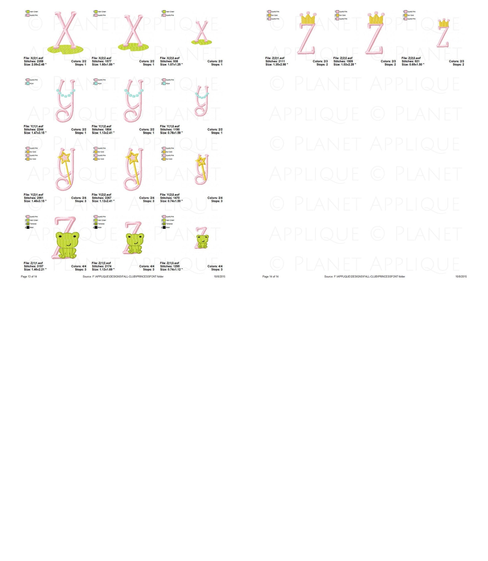 Princess Monogram Font Machine Embroidery Designs Fantasy - Etsy