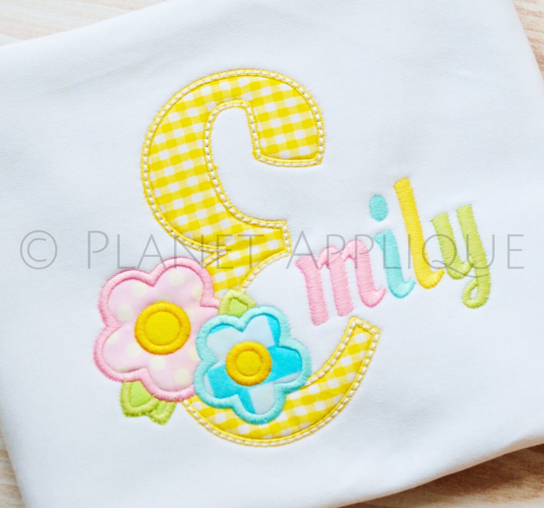 Bloom 2 Cursive Script Monogram Applique Alphabet Font Machine ...