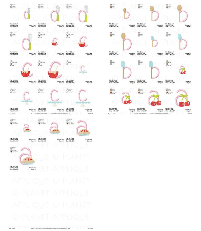 Very Cherry Baker Monogram Font Alphabet Machine Embroidery Design - Etsy