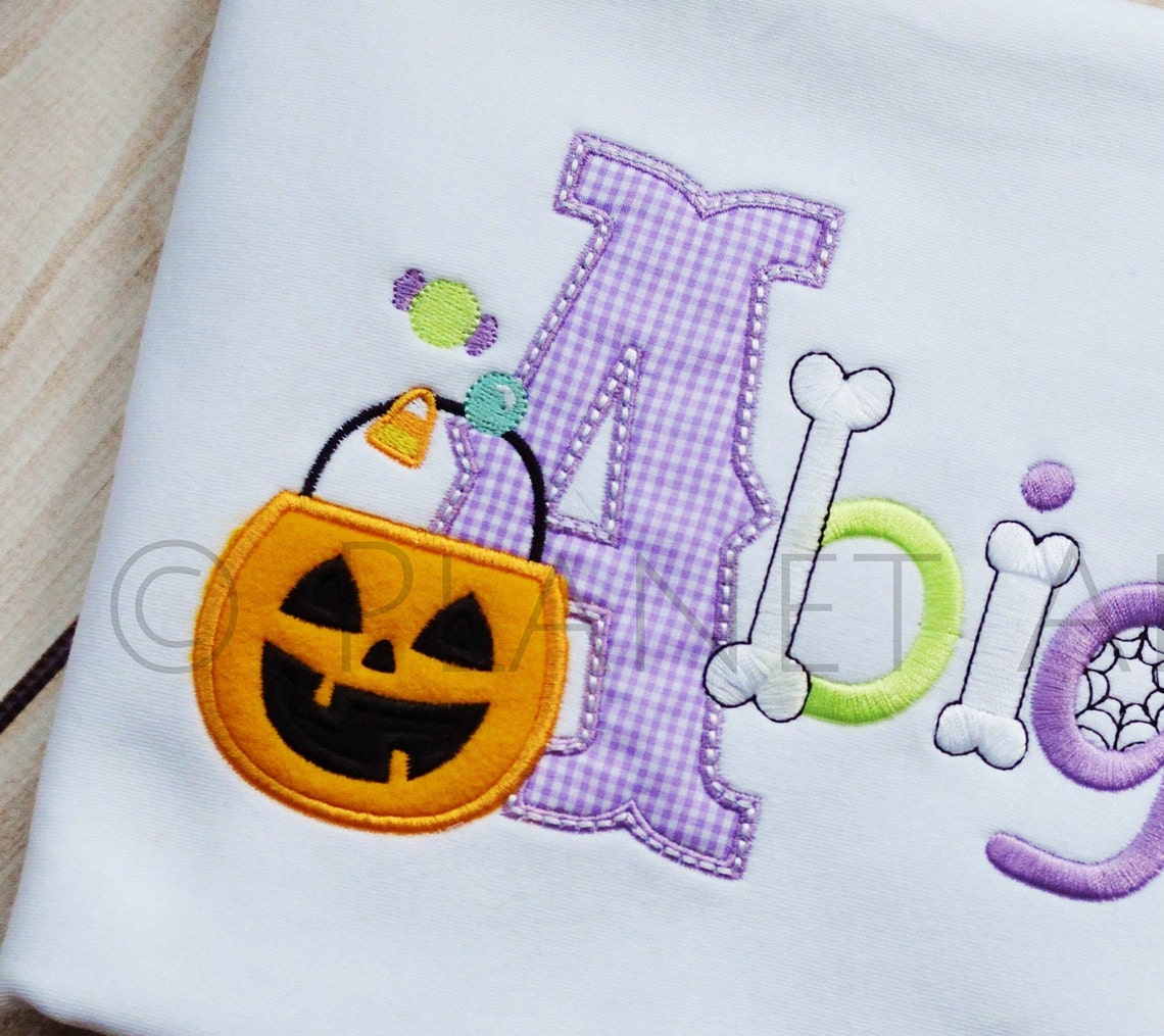 Trick or Treat 2 Applique Alphabet Halloween Monogram Font - Etsy