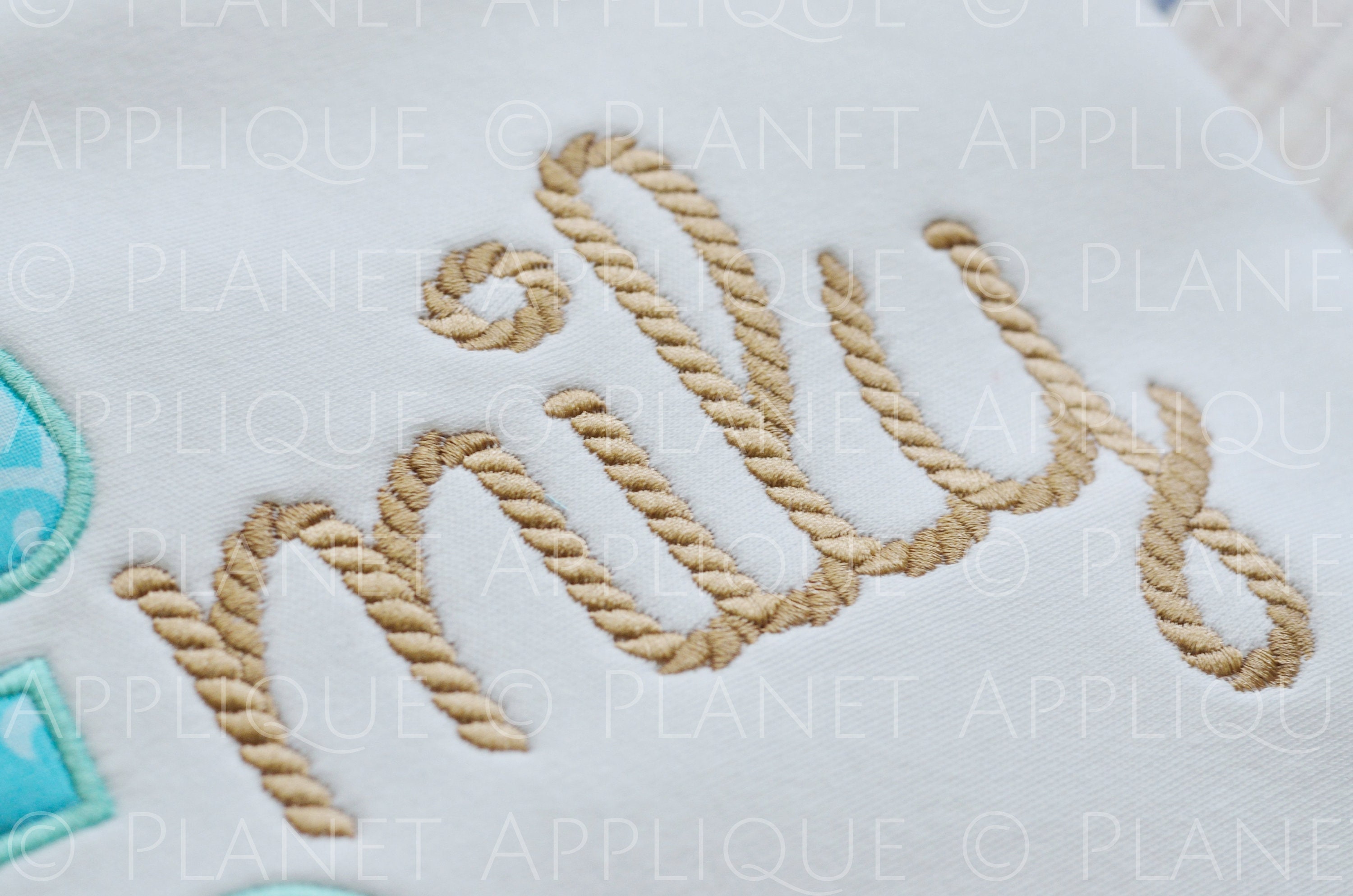 Rope Script Monogram Font Alphabet Machine Embroidery Designs | Etsy UK