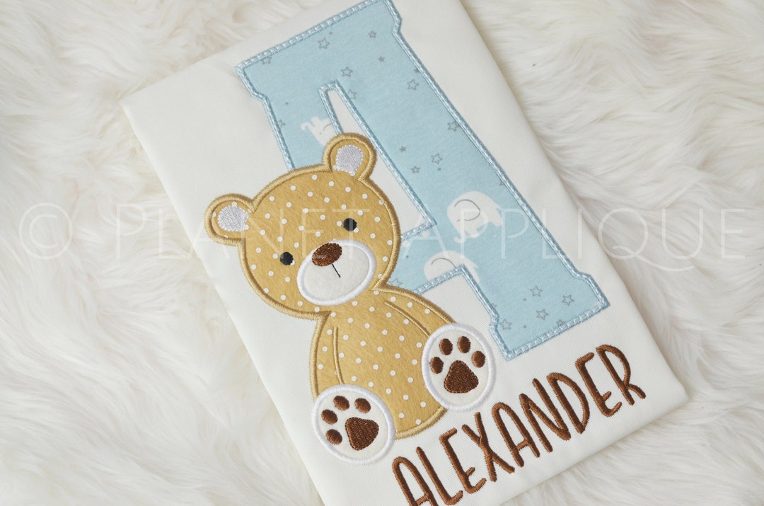 Teddy Bear Applique Alphabet Monogram Font Machine Embroidery Design - Etsy
