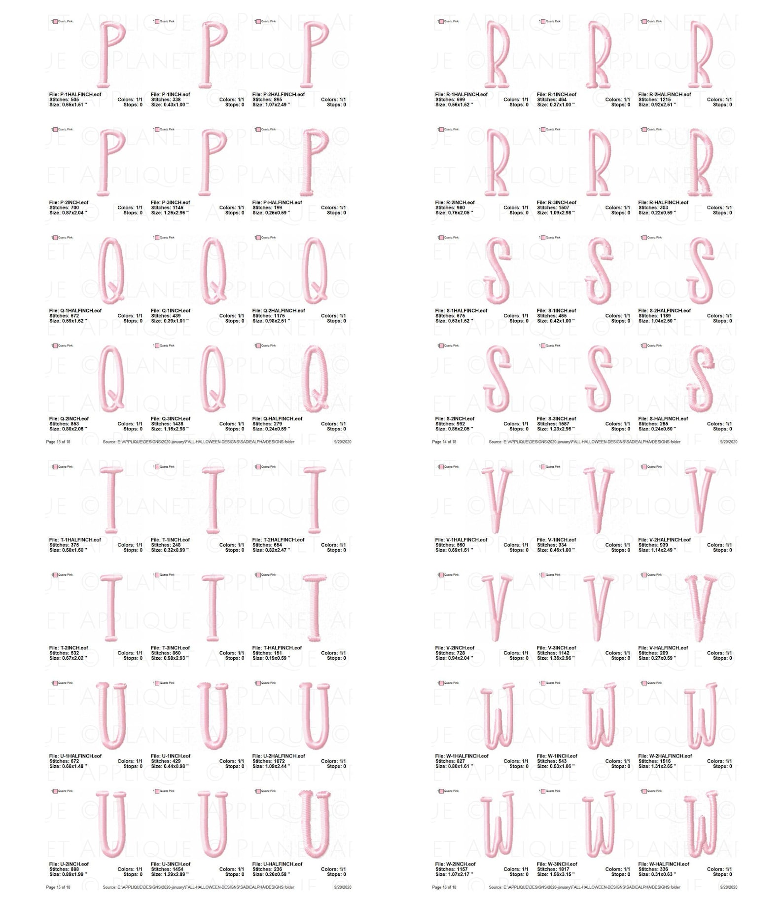 Sadie Monogram Font Alphabet Machine Embroidery Design Plain ...