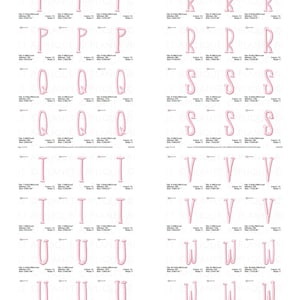 Sadie Monogram Font Alphabet Machine Embroidery Design Plain ...