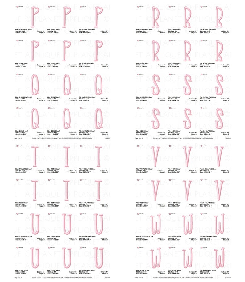 Sadie Monogram Font Alphabet Machine Embroidery Design Plain ...