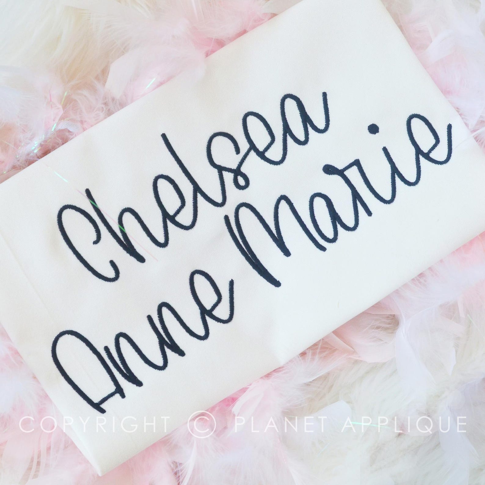 Chelsea Script Monogram Font Alphabet Machine Embroidery Designs ...