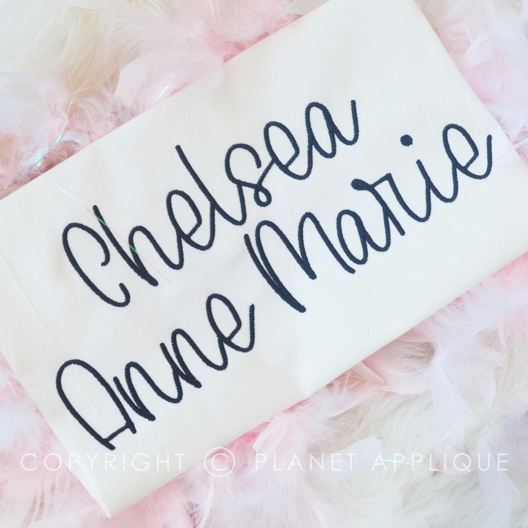 Chelsea Script Monogram Font Alphabet Machine Embroidery Designs ...