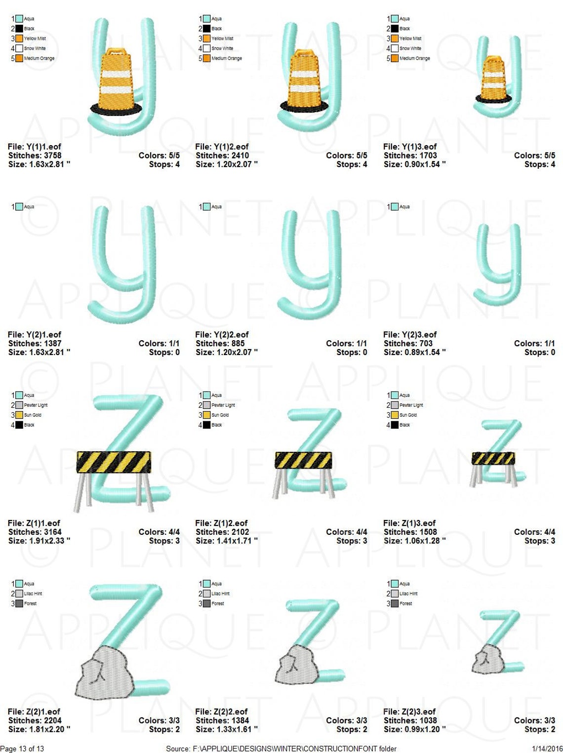 Construction Monogram Font Machine Embroidery Design Excavator - Etsy