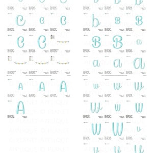 Madeline Cursive Script Monogram Font Machine Embroidery Designs - Etsy