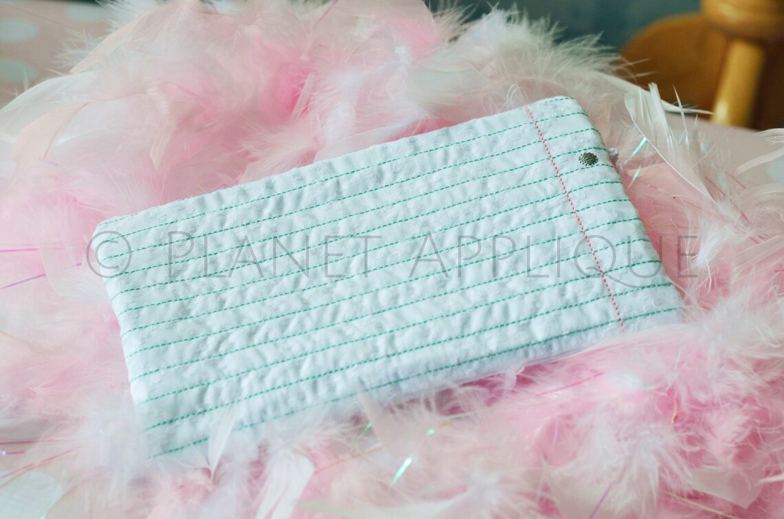 In the Hoop Notebook Paper Zippered Pencil Pouch School Design for ...